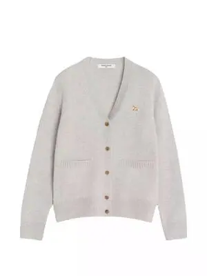 Maison Kitsuné V-neck Cardigan With Embroidered Fox Patch