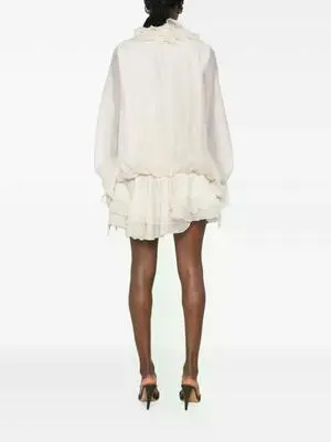 PAPER LACE Barbie Ruffled Tiered Mini Dress