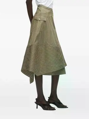 3.1 Phillip Lim Striped Asymmetrical Skirt