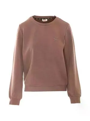 Liu Jo Sequin-logo Sweatshirt - Brown
