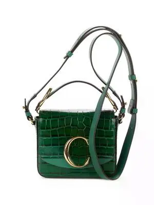 Chloé Chloé Mini C-Plaque Tote Bag Green
