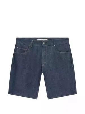 Guess Logo Patch Denim Shorts - Blue