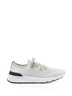 Brunello Cucinelli Knitted Lace-up Sneakers