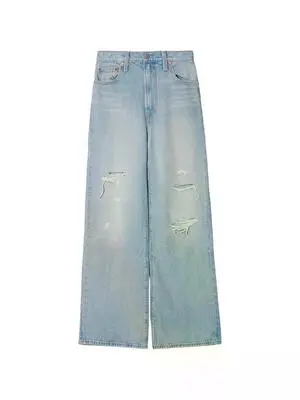 LEVI'S Ribcage Distressed Wide Leg Jeans