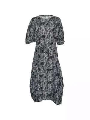Henrik Vibskov Graphic-print Dolman-sleeve Dress - Black