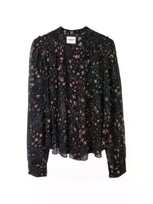 MARANT ETOILE Floral-print Silk-blend Blouse