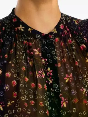 MARANT ETOILE Floral-print Silk-blend Blouse