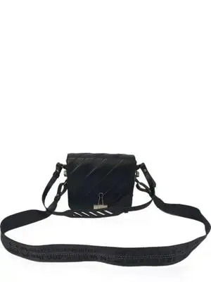 Off-White Diagonal Binder Shoulder Bag - Black
