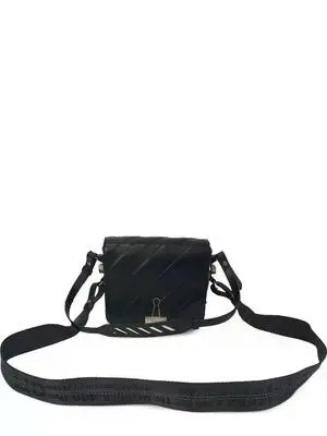 Off-White Diagonal Binder Shoulder Bag - Black