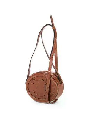 Celine Triomphe Oval Cross Body Bag - Brown