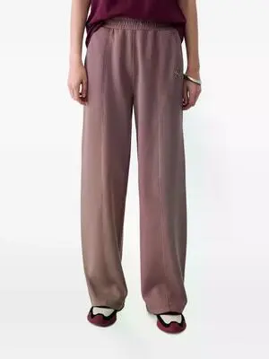 Liu Jo Pink Sequin Logo Wide Leg Track Pants