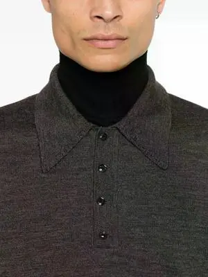 LEMAIRE Long-sleeve Wool Polo Shirt