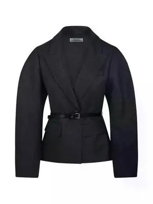 P.a.r.o.s.h Belted Notch-lapel Jacket - Grey