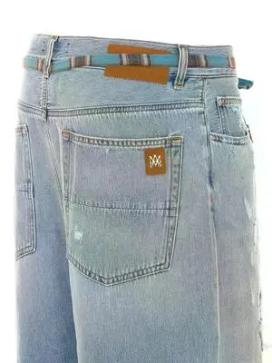Amiri Flannel Repair Jeans