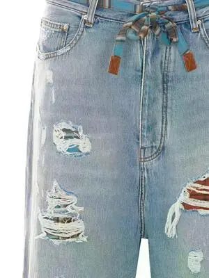 Amiri Flannel Repair Jeans
