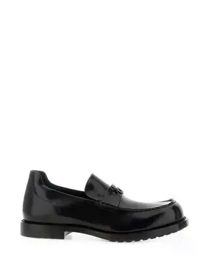 Balenciaga Shiny Calfskin Loafers - Black
