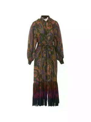 Etro Paisley-print Belted Maxi Dress