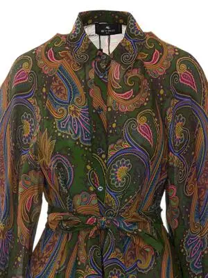 Etro Paisley-print Belted Maxi Dress