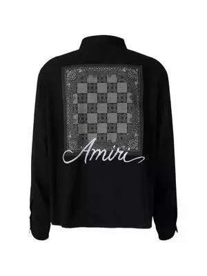 Amiri Logo-embroidered Bandana-patch Shirt