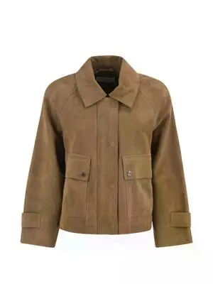 Max Mara Suede Raglan-sleeve Jacket - Brown