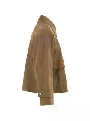 Max Mara Suede Raglan-sleeve Jacket