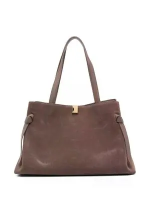 Yuzefi Gyoza Suede Knotted-strap Tote Bag - Brown