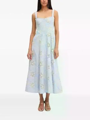 Bardot Guipure Lace-embroidered Midi Dress