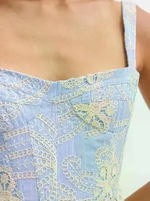 Bardot Guipure Lace-embroidered Midi Dress