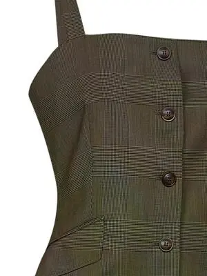 Max Mara Glen Checked Wool Top