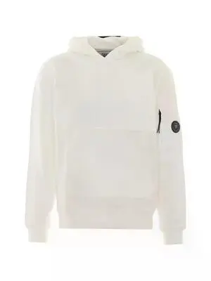 C.P. COMPANY Lens-detail Kangaroo-pocket Hoodie - White