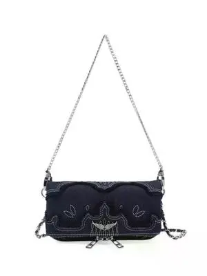 Zadig&Voltaire Mini Rock Denim Shoulder Bag - Blue