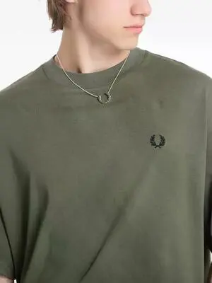 Fred Perry Glitch Logo-embroidered T-shirt