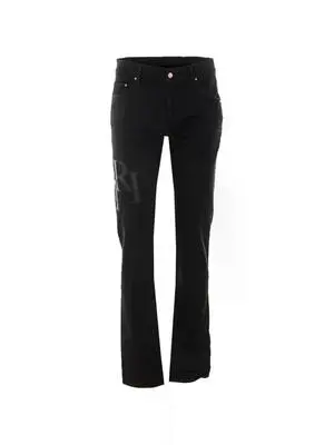 Amiri Logo-patch Waxed Jeans - Black