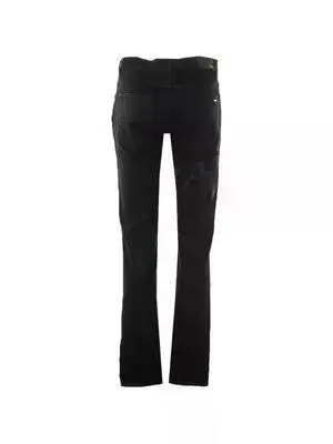 Amiri Logo-patch Waxed Jeans