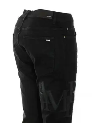 Amiri Logo-patch Waxed Jeans