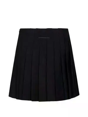 MAISON MARGIELA Pleated Raw-cut Mini Skirt - Black