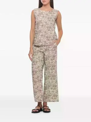 EMME Floral-embroidered Sleeveless Top