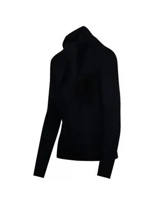 P.a.r.o.s.h Ribbed-knit Tie-neck Sweater