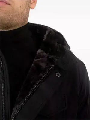 POCHE PARIS Faux-fur Trim Field Jacket