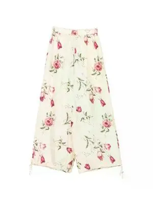 Antonio Marras Floral-print Palazzo Pants - Neutrals