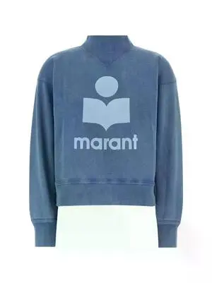 MARANT ETOILE Moby Logo-print Sweatshirt - Blue
