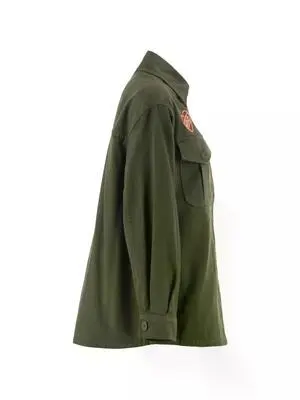 Max Mara Embroidered-patch Cotton Jacket