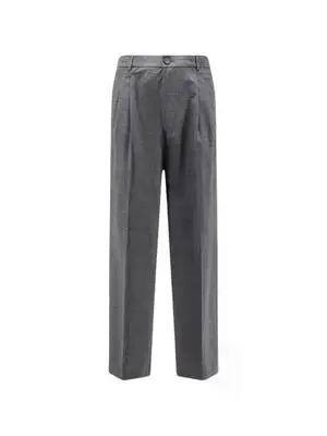 AMARANTO Pleated Straight-leg Trousers