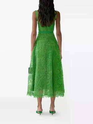 Carolina Herrera Hydrangea Lace Midi Dress