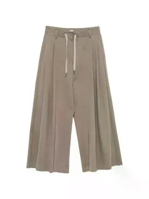 Brunello Cucinelli Drawstring Pleated Trousers - Neutrals