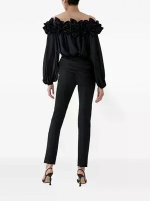 Carolina Herrera Rosette-sash Skinny Trousers