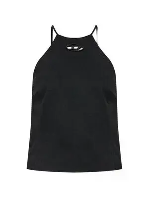DIESEL® Oval D Halterneck Top - Black