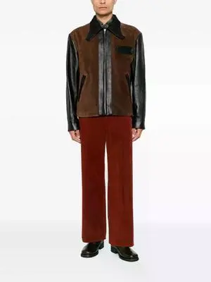 Marni Panelled Zipped Leather Jacket