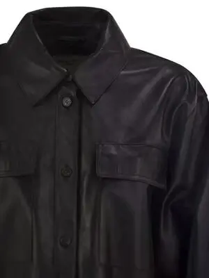 Max Mara Cropped Lamb Leather Jacket