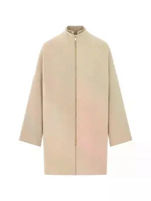 Fabiana Filippi Zip-up High-neck Coat - Neutrals
